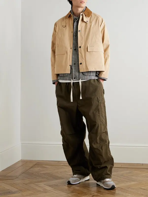 Barbour Solar Spey Corduroy-trimmed Jacket - Neutrals