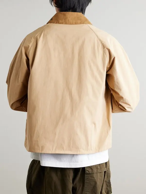 Barbour Solar Spey Corduroy-trimmed Jacket - Neutrals