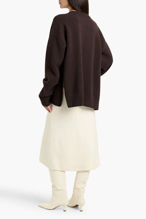 JIL SANDER Wool And Cashmere-blend Sweater - Chocolate