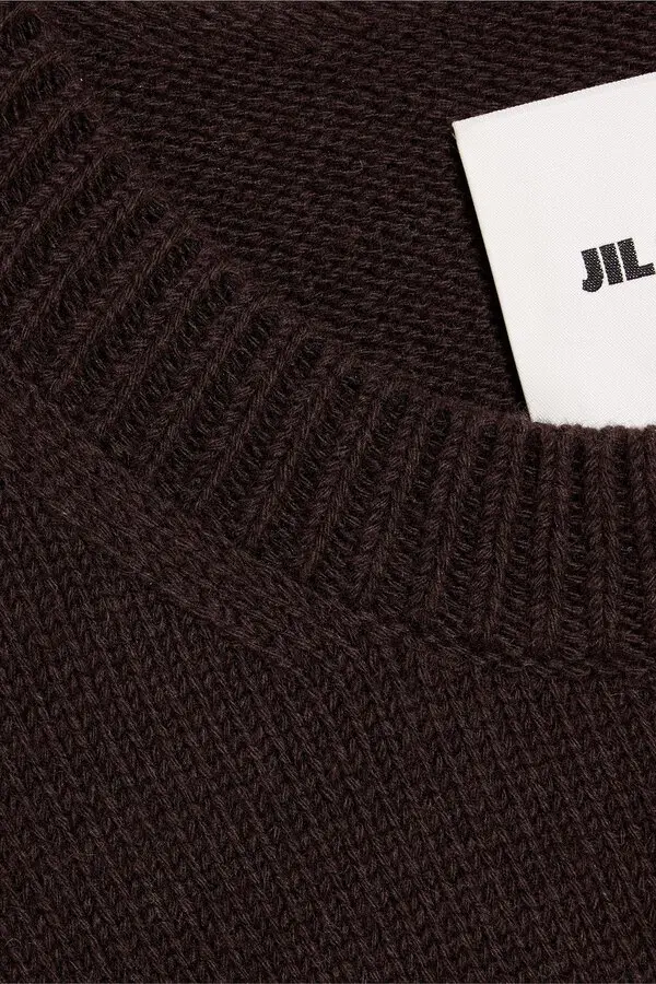 JIL SANDER Wool And Cashmere-blend Sweater - Chocolate