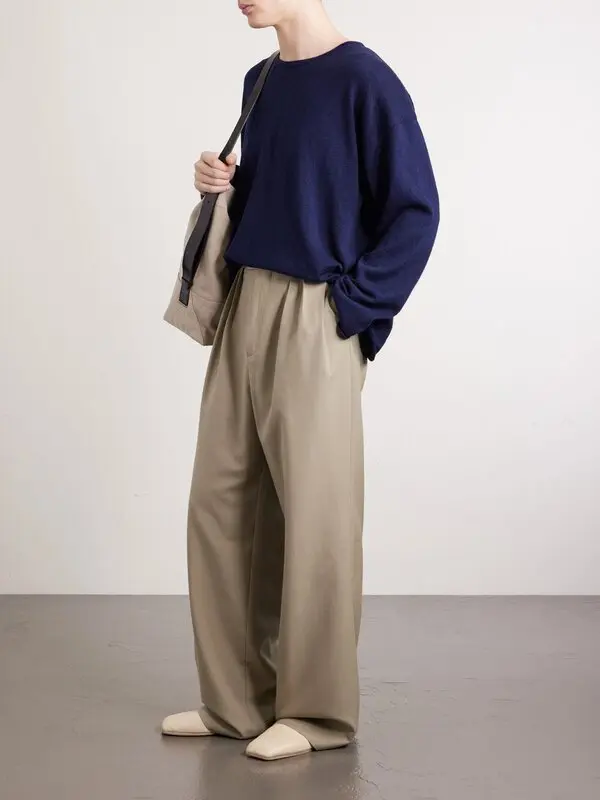 THE ELDER STATESMAN Nora Lite Sycamore Cotton Sweater