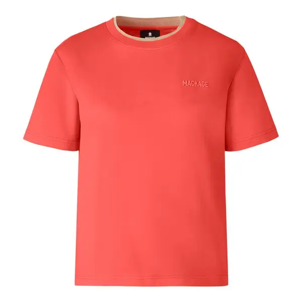 Mackage Tee-wnv Double Crewneck T-shirt - Papaya-taupe