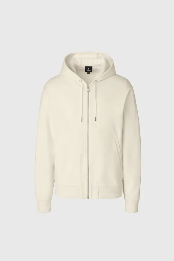 Mackage Brushed Knit Zip-up Hoodie - Cream
