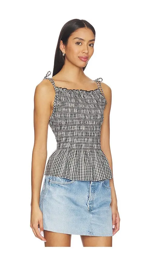 LEVI'S Monaco Shirred Blouse - Springtime Dobby Gingham