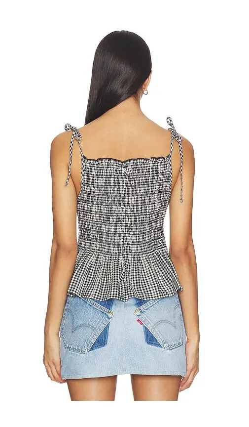LEVI'S Monaco Shirred Blouse - Springtime Dobby Gingham