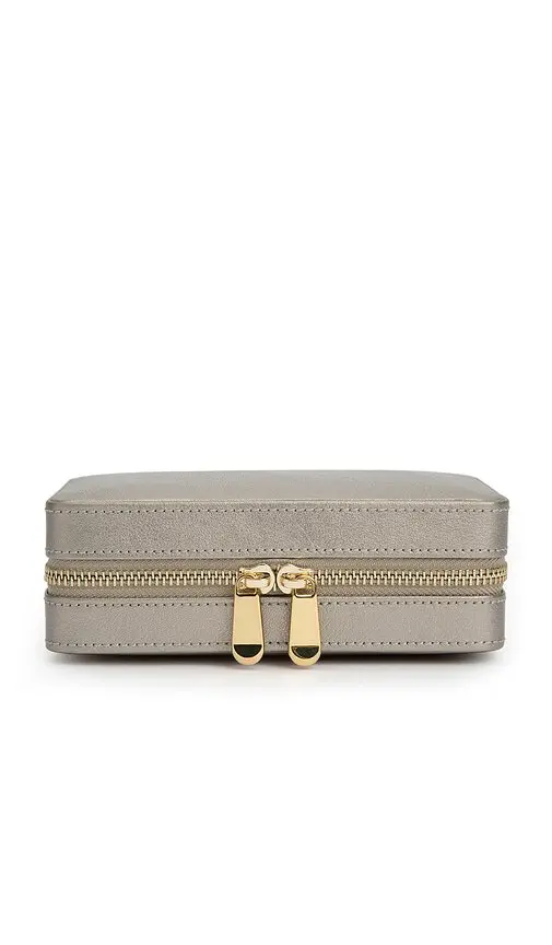 Wolf Palermo Zip Case In Taupe - Pewter