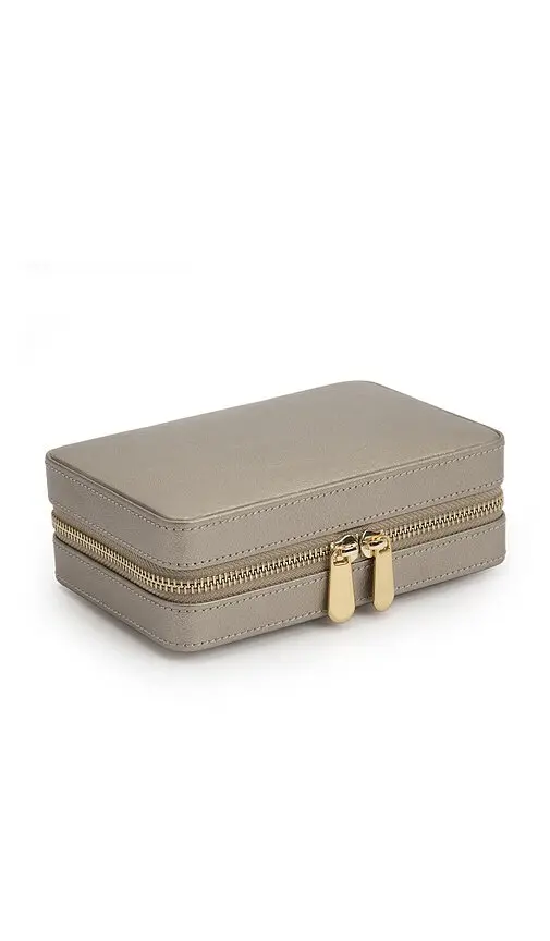 Wolf Palermo Zip Case In Taupe - Pewter