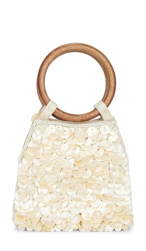 Dolce Vita Beaded Bag In Cream - Natural