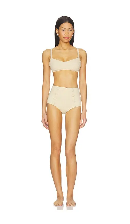 Lisa Marie Fernandez Balconette High Waist Bikini Set - Natural