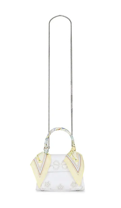 SELF-PORTRAIT Linen Floral Mini Bag