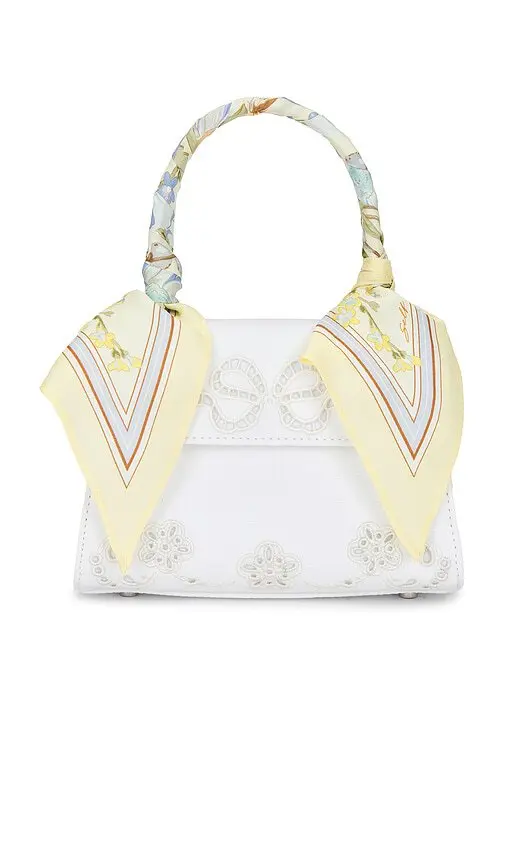 SELF-PORTRAIT Linen Floral Mini Bag