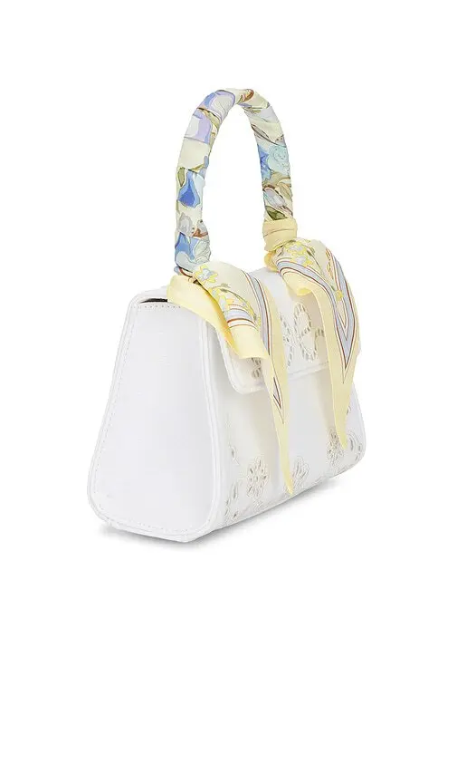 SELF-PORTRAIT Linen Floral Mini Bag