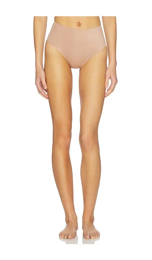 SKIMS Smoothing Intimates High-waisted Thong In Taupe - Sienna