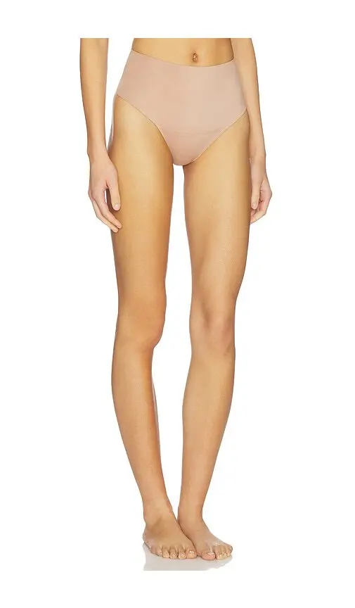 SKIMS Smoothing Intimates High-waisted Thong In Taupe