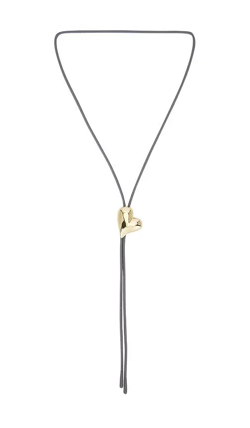 Jenny Bird Art Heart Bolo Tie Necklace - Gold