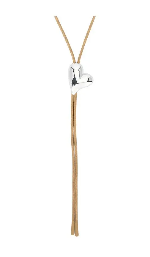 Jenny Bird Art Heart Bolo Tie Necklace - Silver