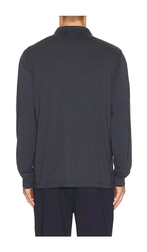 Barefoot Dreams Triblend Button Down Shirt In Navy