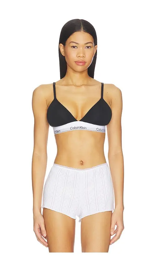 Calvin Klein Lightly Lined Triangle Bra - Black