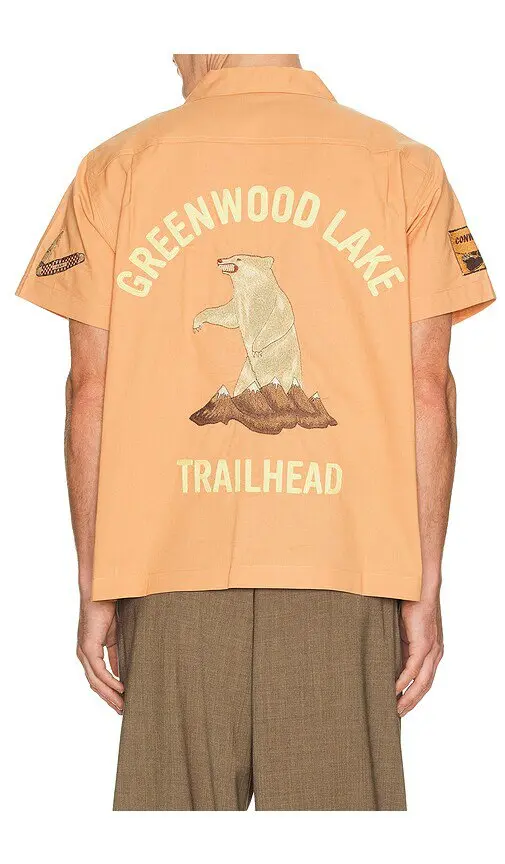 SAMUEL ZELIG Trail Camp Shirt In Orange - Sunset