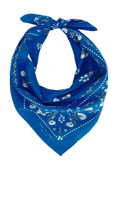 Rag & Bone Floral Western Bandana - Blue