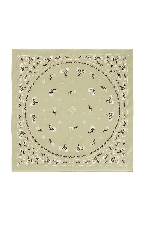 Rag & Bone Floral Western Bandana In Sage - Pastel