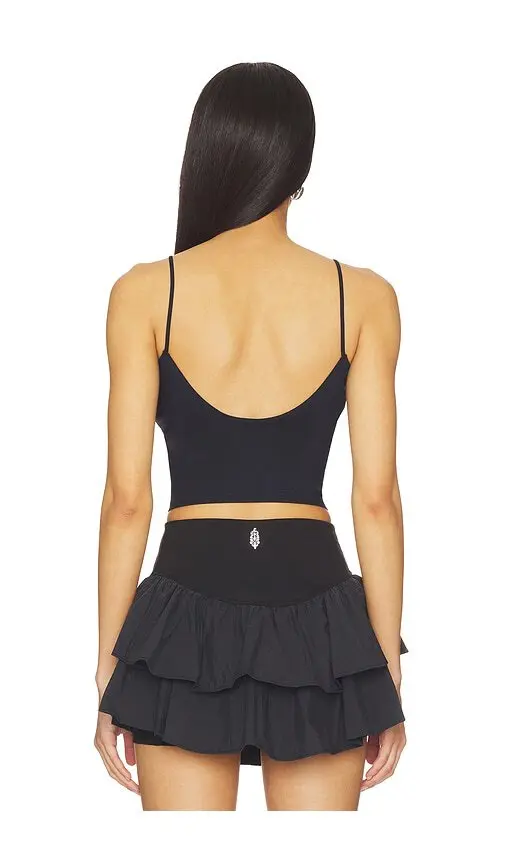 Free People Round Two Skinny Strap Tank - Black