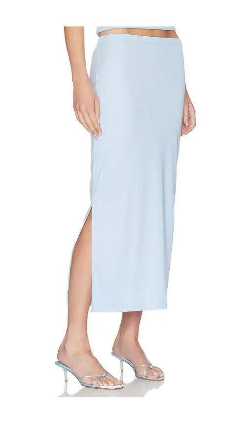 Lna Slater Skirt - Blue Mist