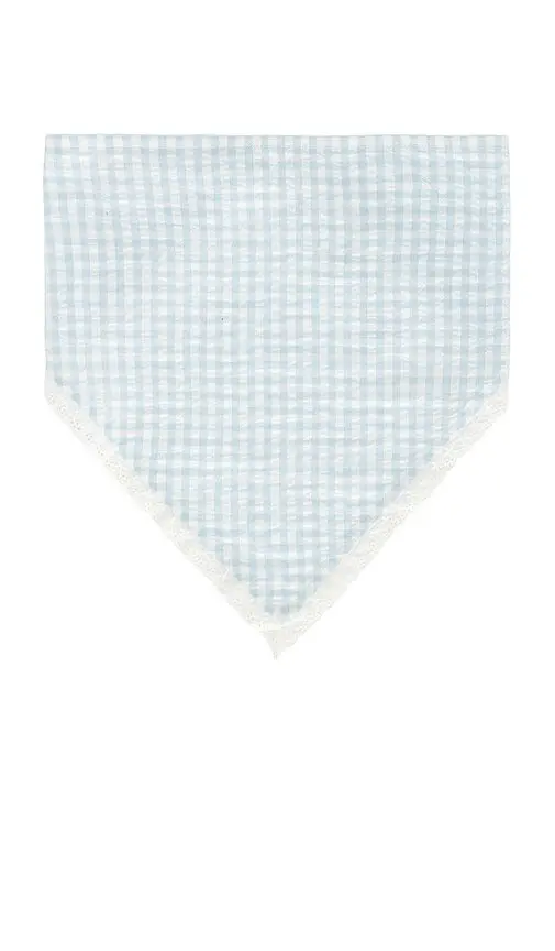 For Love & Lemons Bradford Gingham Headscarf - Blue
