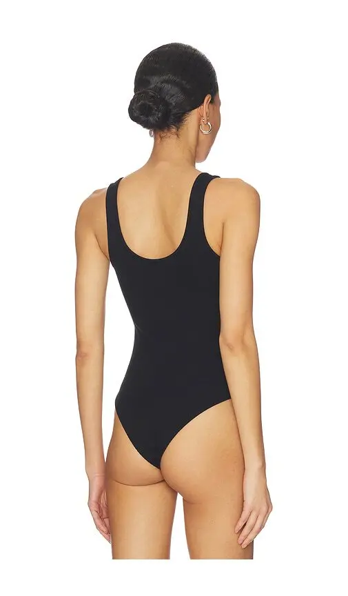 L'Agence Nica Scoop Tank Bodysuit - Black