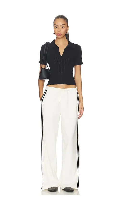 Joe's Jeans The Jess Pointelle Polo Shirt - Black