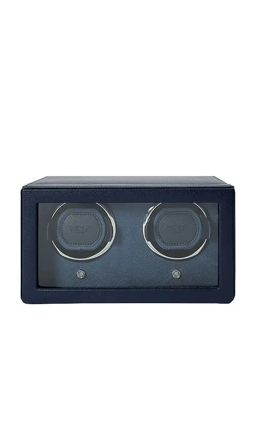 Wolf Cub Double Watch Winder With Cover - Navy
