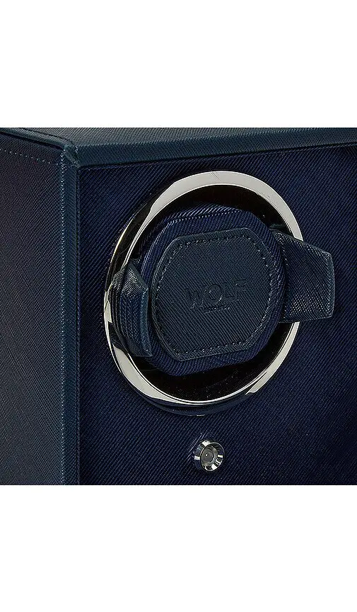 Wolf Cub Double Watch Winder With Cover - Navy