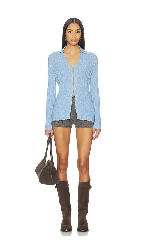 Guest In Residence Ribbed Cardigan