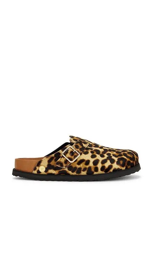 BIRKENSTOCK Boston Pony Hair Exq 1774 Mule In Brown - Leopard