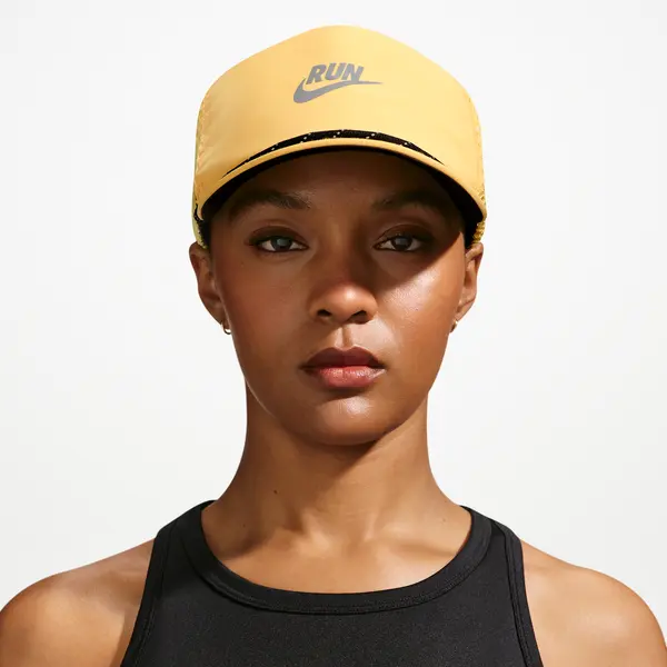 Nike Pro Dri-fit Unstructured Swoosh Run Cap - Yellow