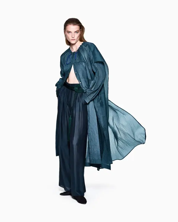 Giorgio Armani Crinkle Nylon Trench Coat