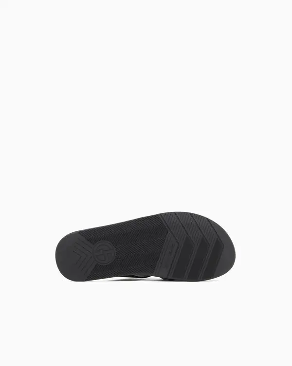 Giorgio Armani Cross-over Napped Calfskin Sandals