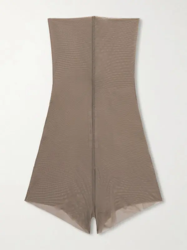 Rick Owens Stretch-mesh Fitted Shorts