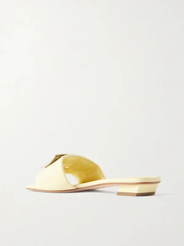 ROGER VIVIER 20 Buckled Padded Leather Mules