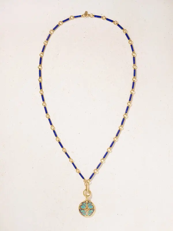 FOUNDRAE Reverie Element Lapis Lazuli Necklace - Gold