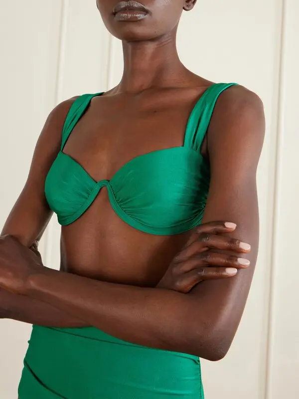Simkhai Anniston Bikini Top - Green