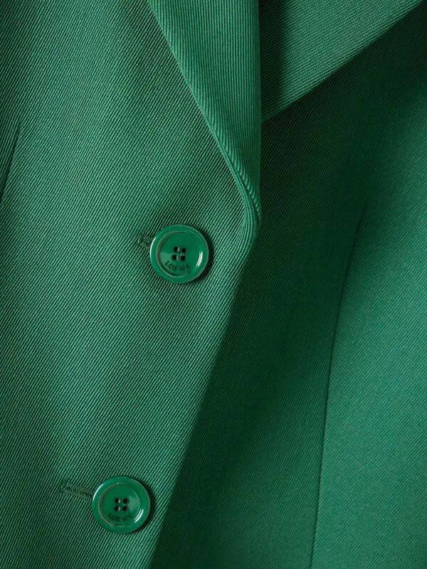 Loewe Wool-blend Twill Blazer - Green