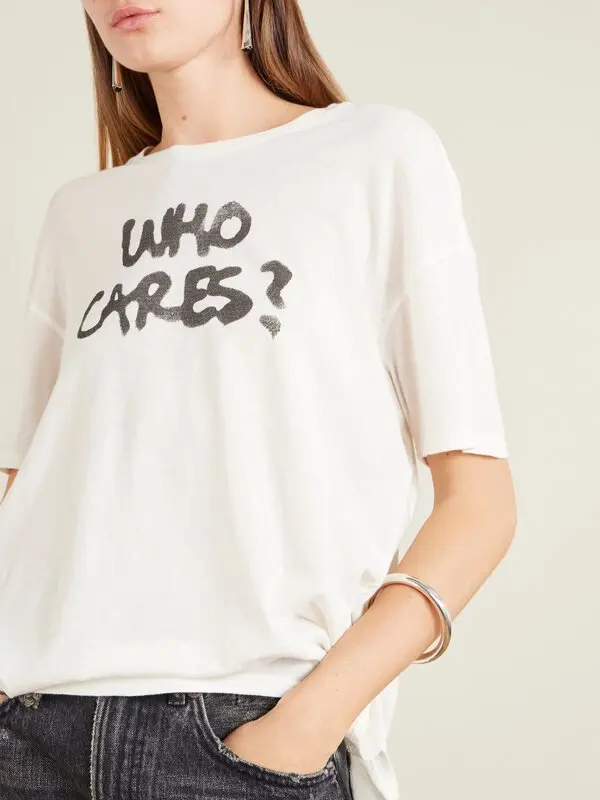 R13 Printed Cotton And Cashmere-blend T-shirt