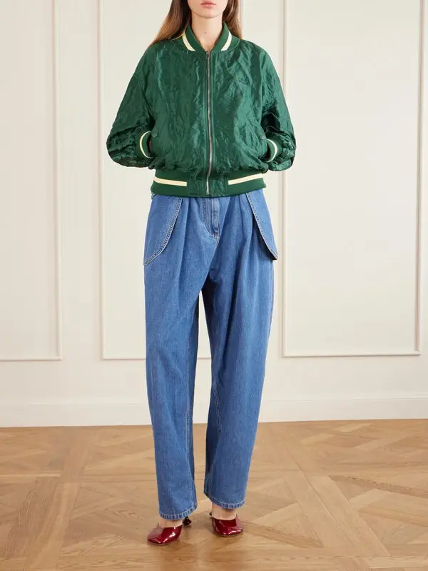 Loewe Belted Pleated Wide-leg Jeans - Blue