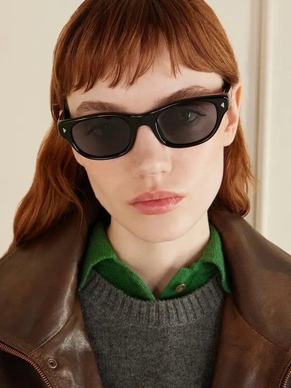 Prada D-frame Acetate Sunglasses - Black
