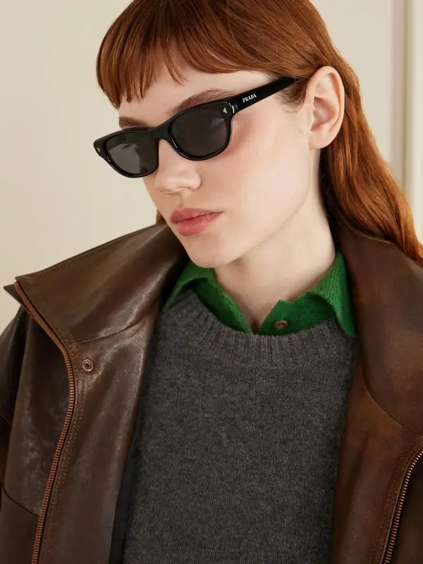 Prada D-frame Acetate Sunglasses - Black