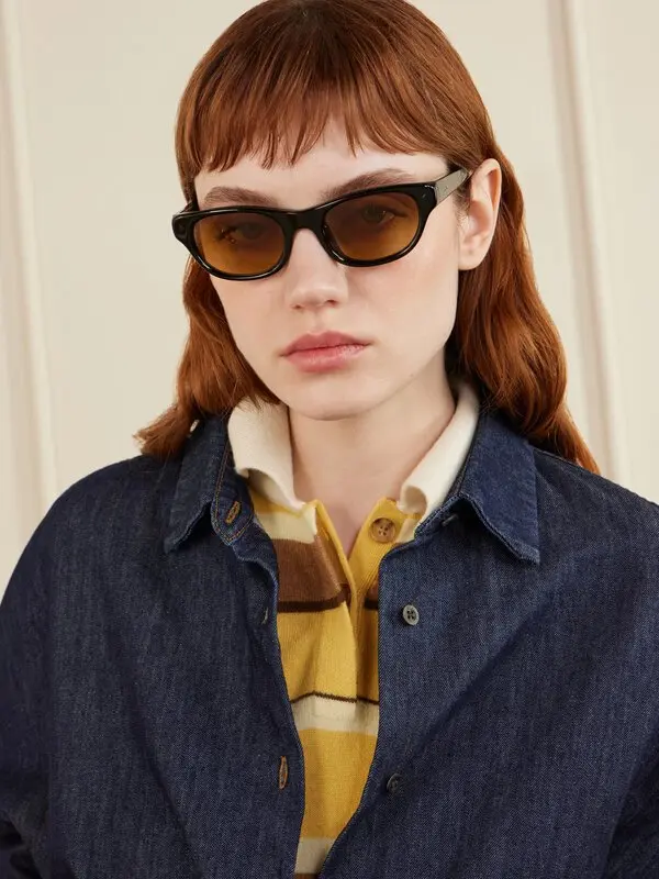 Prada D-frame Acetate Sunglasses - Black