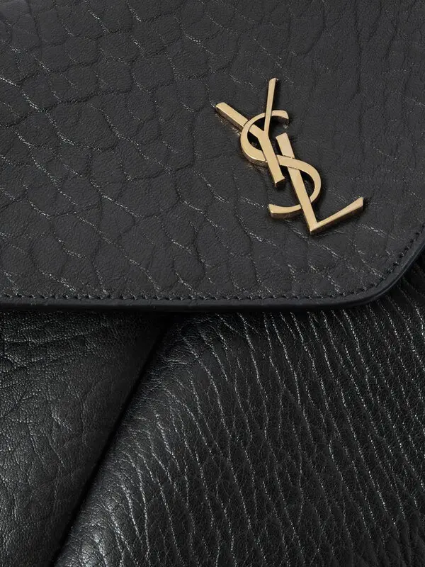Saint Laurent Cassandre Textured-leather Shoulder Bag