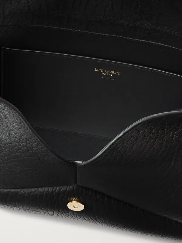 Saint Laurent Cassandre Textured-leather Shoulder Bag