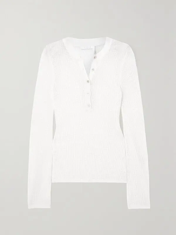 Chloé Wool And Cashmere-blend Mesh Sweater